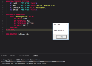 GnuCOBOL on Windows – from Compilation to HelloWorld – Coding