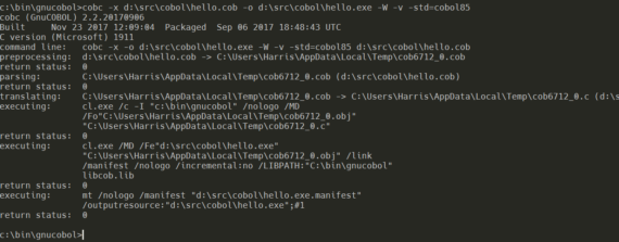 GnuCOBOL on Windows – from Compilation to HelloWorld – Coding